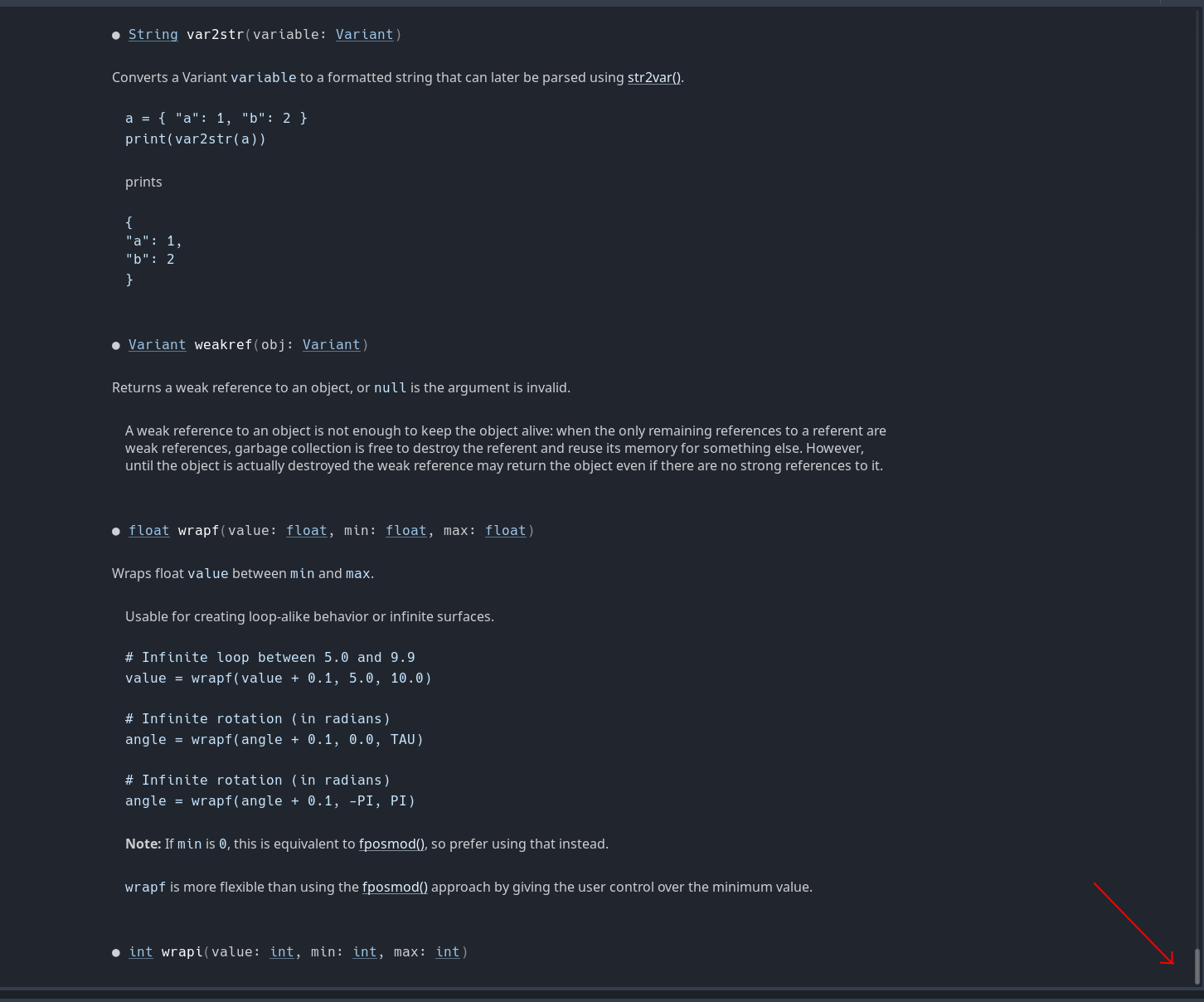 Documentation of @GlobalScope cannot be scrolled down completely · Issue #52678 · godotengine ...