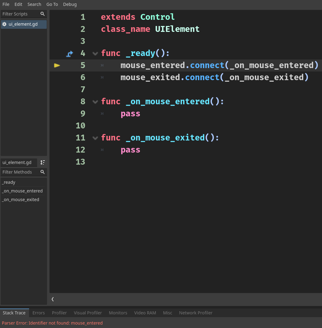 Accessing to the signal of the Control class reports an error. · Issue #80157 · godotengine ...