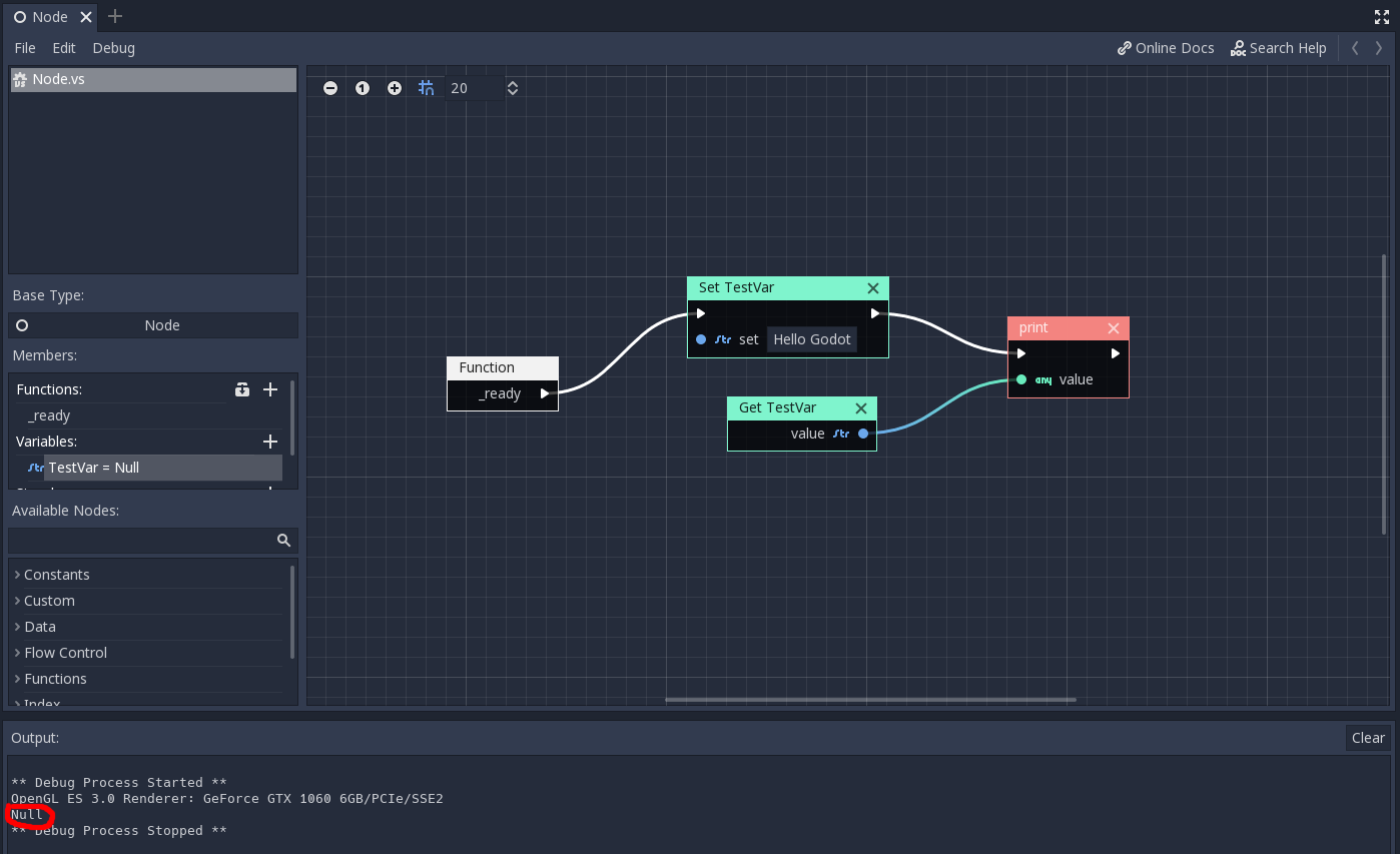 VariableSet Defaults to Nil in visual scripts · Issue #19609 · godotengine/godot · GitHub