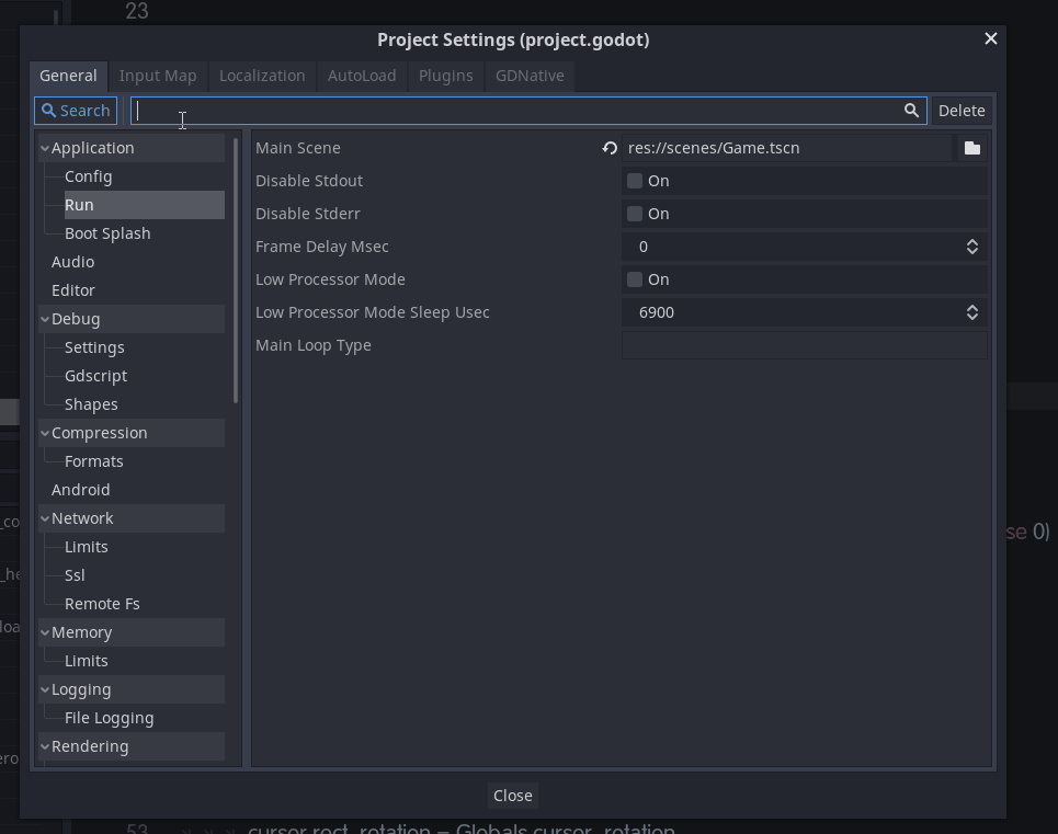 Project/Editor settings shows empty search results · Issue #37424 · godotengine/godot · GitHub