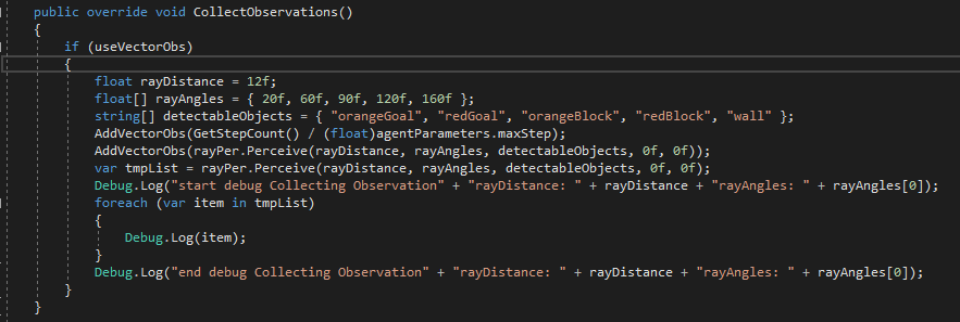 Debugging observation collected by RayPerception3D · Issue #2467 · Unity-Technologies/ml-agents ...