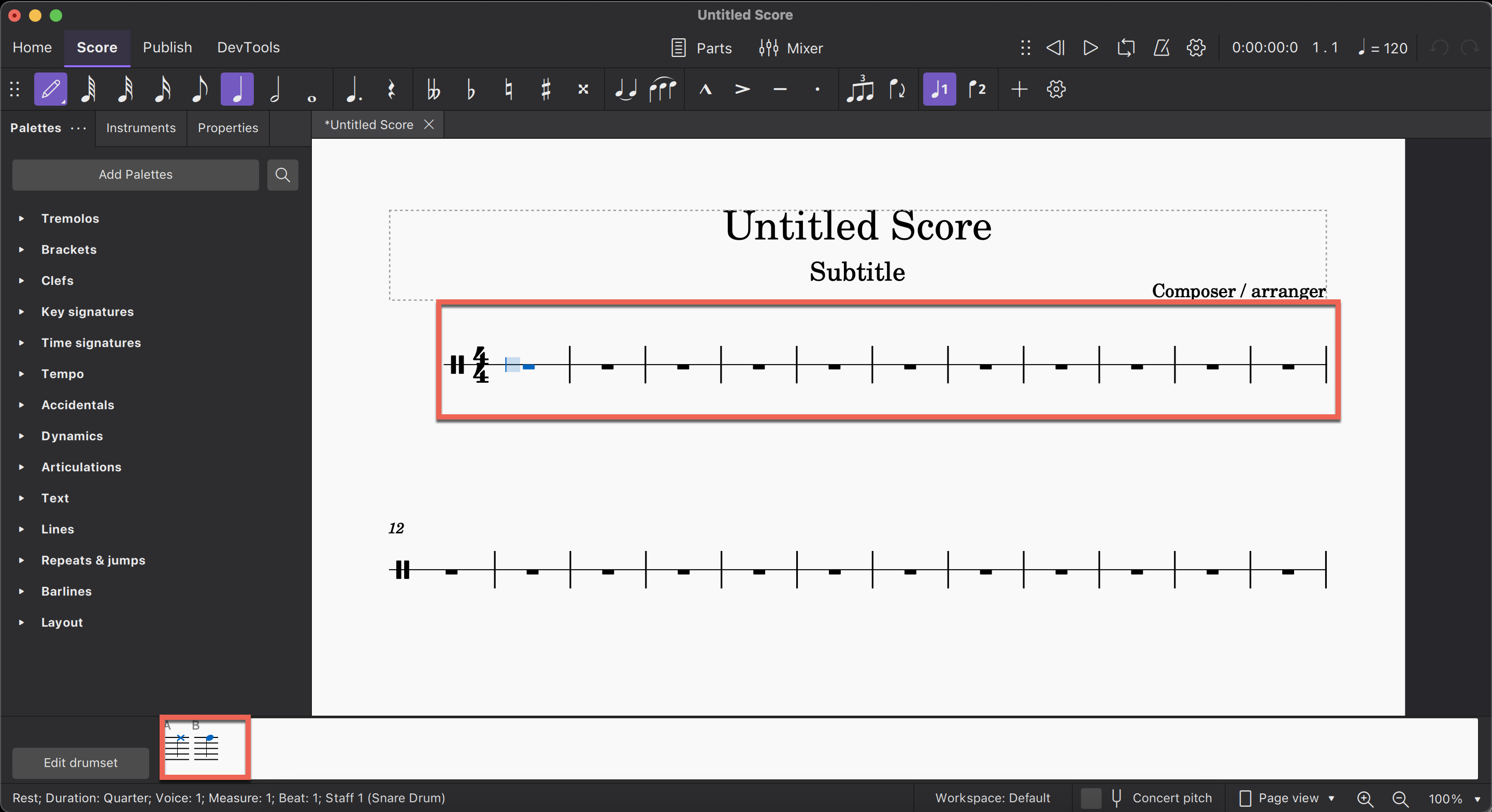 [MU4 Issue] Drumset Palette - Palette Item Staff Lines · Issue #11745 · musescore/MuseScore · GitHub