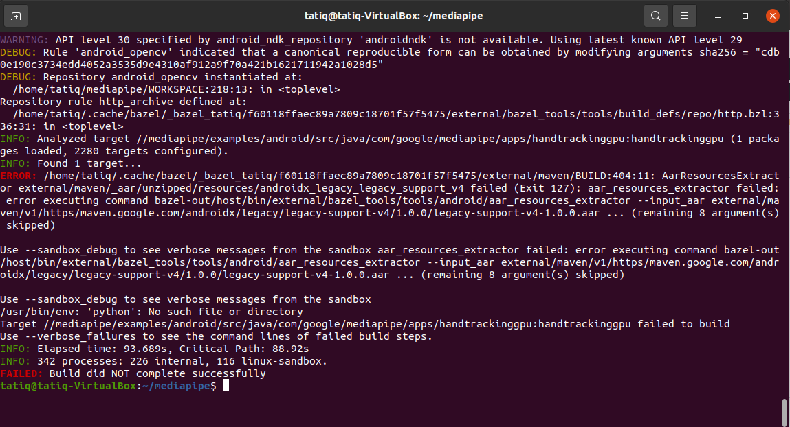 Building Android Apk fail · Issue #2716 · google-ai-edge/mediapipe · GitHub