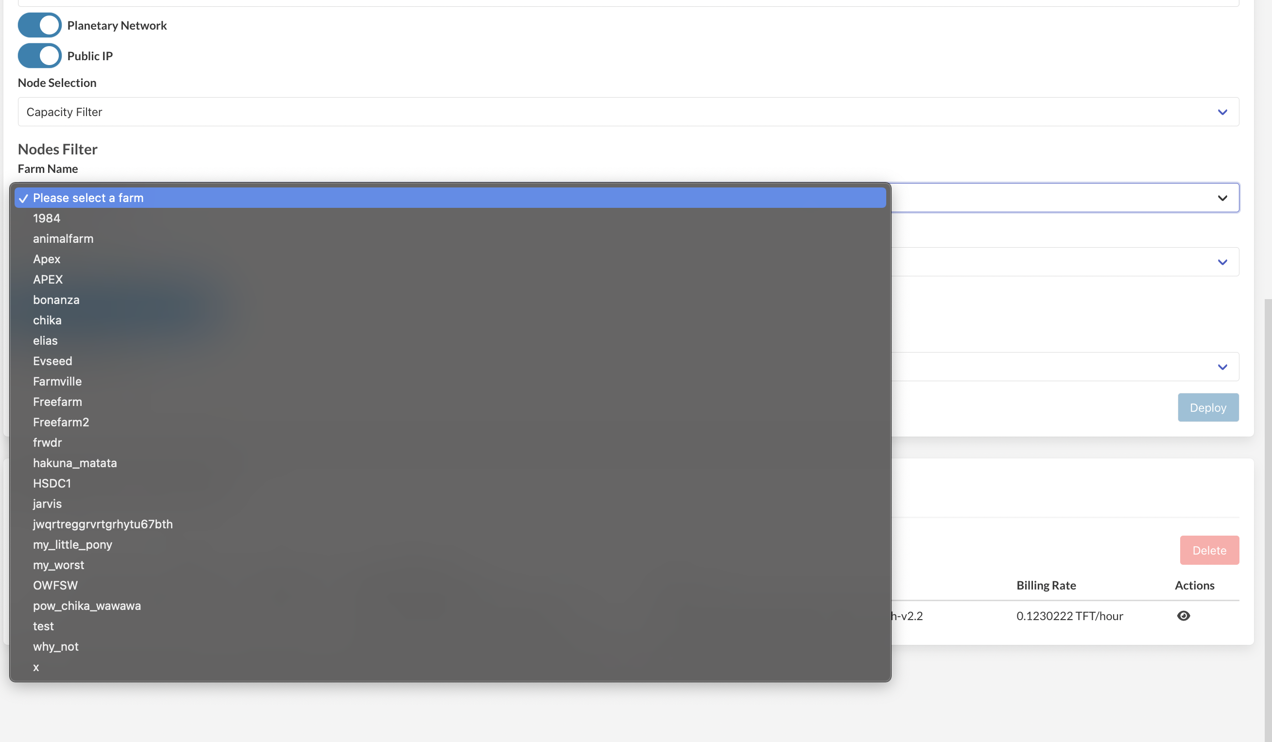 Better filtering infra by capacity filter (currently very cumbersome ...