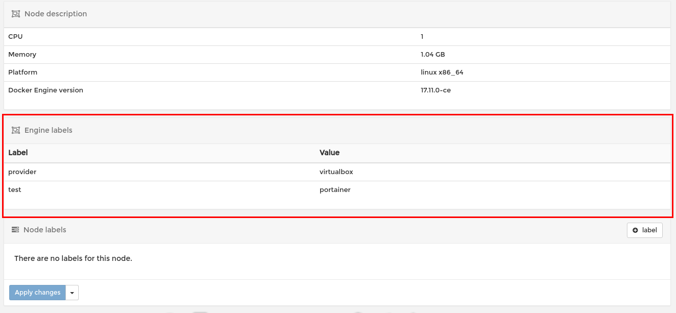 Swarm nodes details should show also engine labels · Issue #1374 · portainer/portainer · GitHub