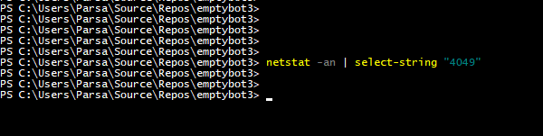 An attempt was made to access a socket in a way forbidden by its access permissions. · Issue ...
