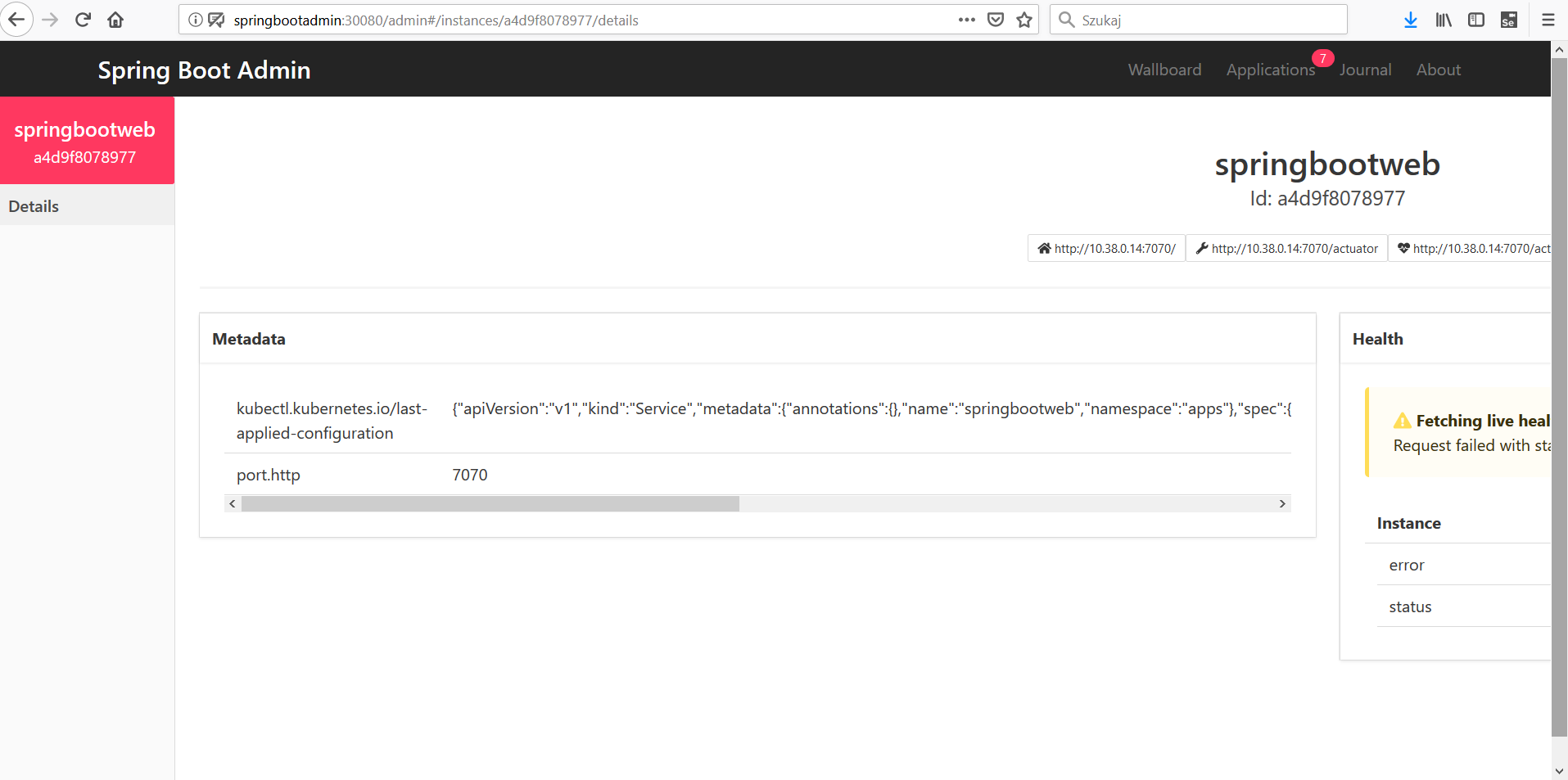 Spring boot Admin and Kubernetes and service Instance converter · Issue ...