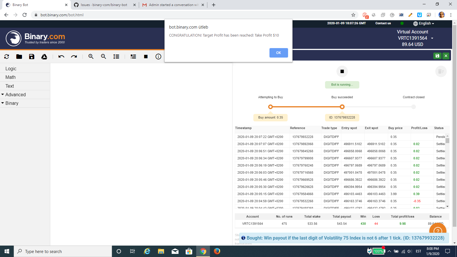 Best Strategy xxxx.xZ RISE / FALL · Issue #2307 · binary-com/binary-bot · GitHub