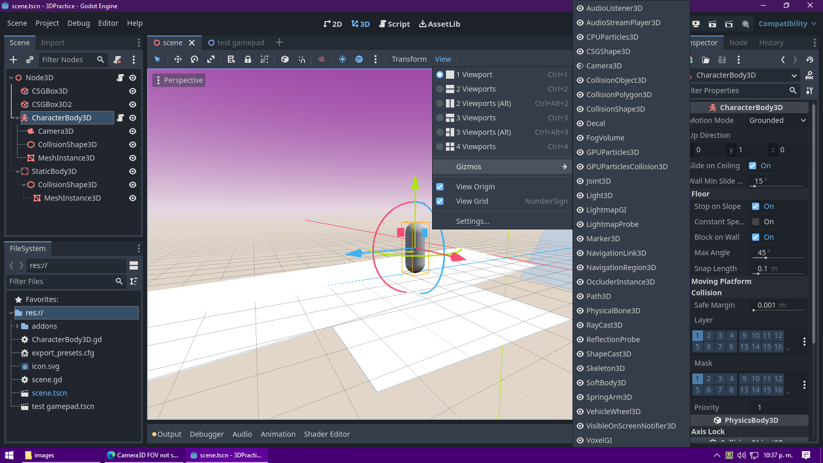 Camera3D FOV not shown in Editor (Godot 4 stable) · Issue #74371 · godotengine/godot · GitHub