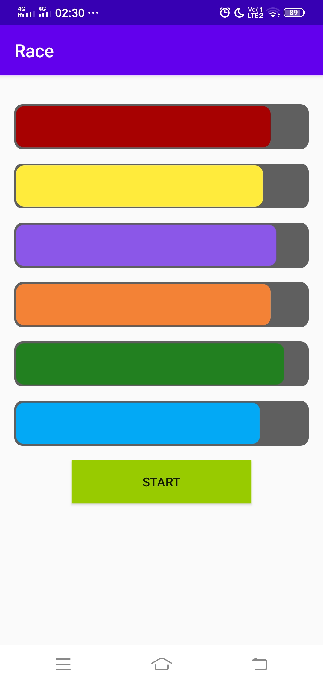 GitHub - SwetaTheBest/ColorsRace: A demo showing coroutines update views in parallel on main UI ...