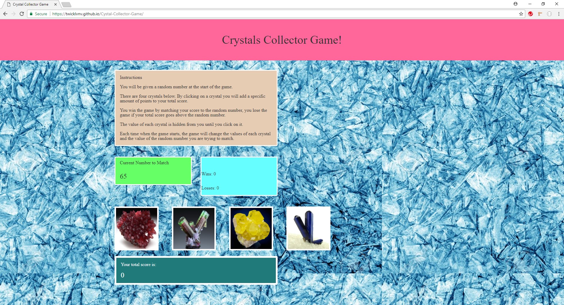 GitHub - twicklvnv/Cystal-Collector-Game: A crystal collector game ...