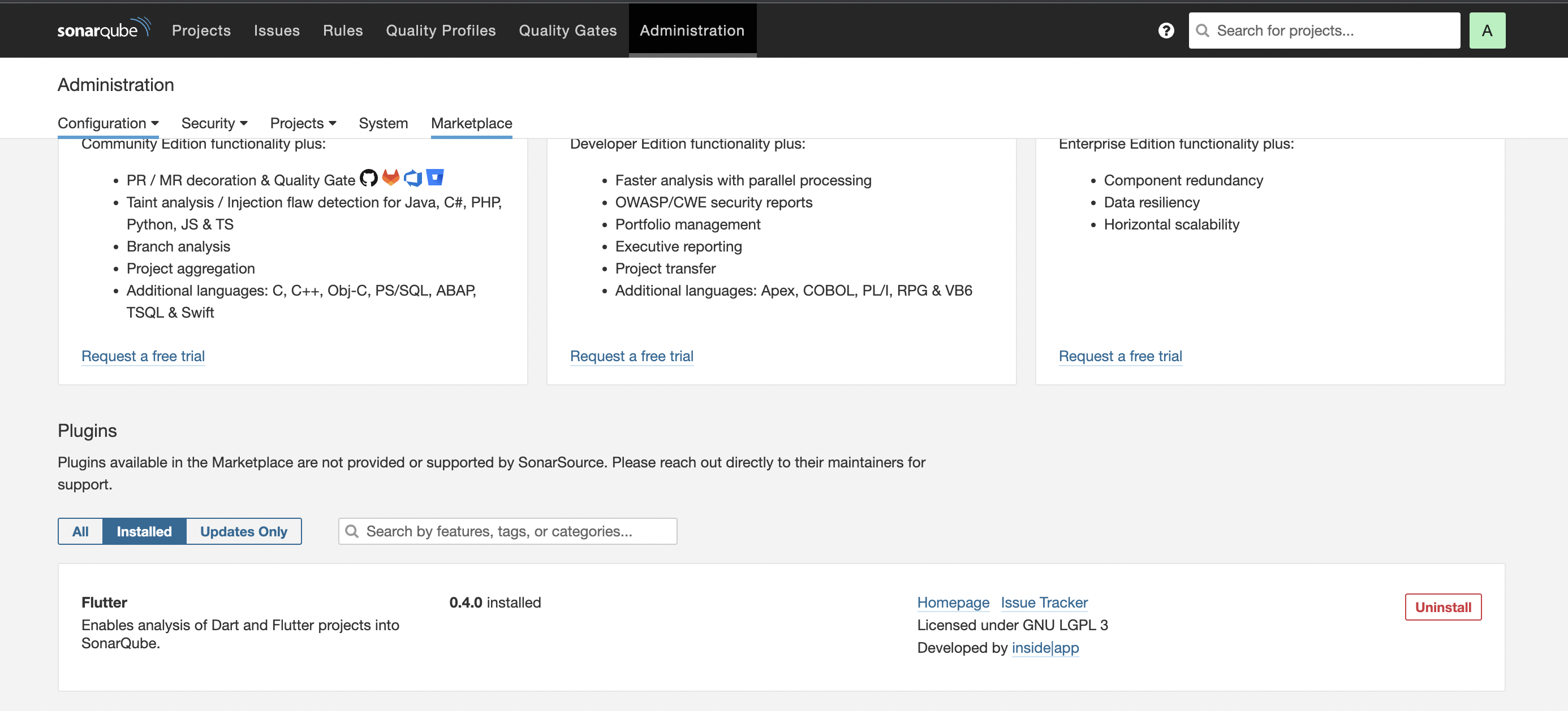 The Main Branch Has No Lines Of Code · Issue 129 · Insideapp Oss Sonar Flutter · Github