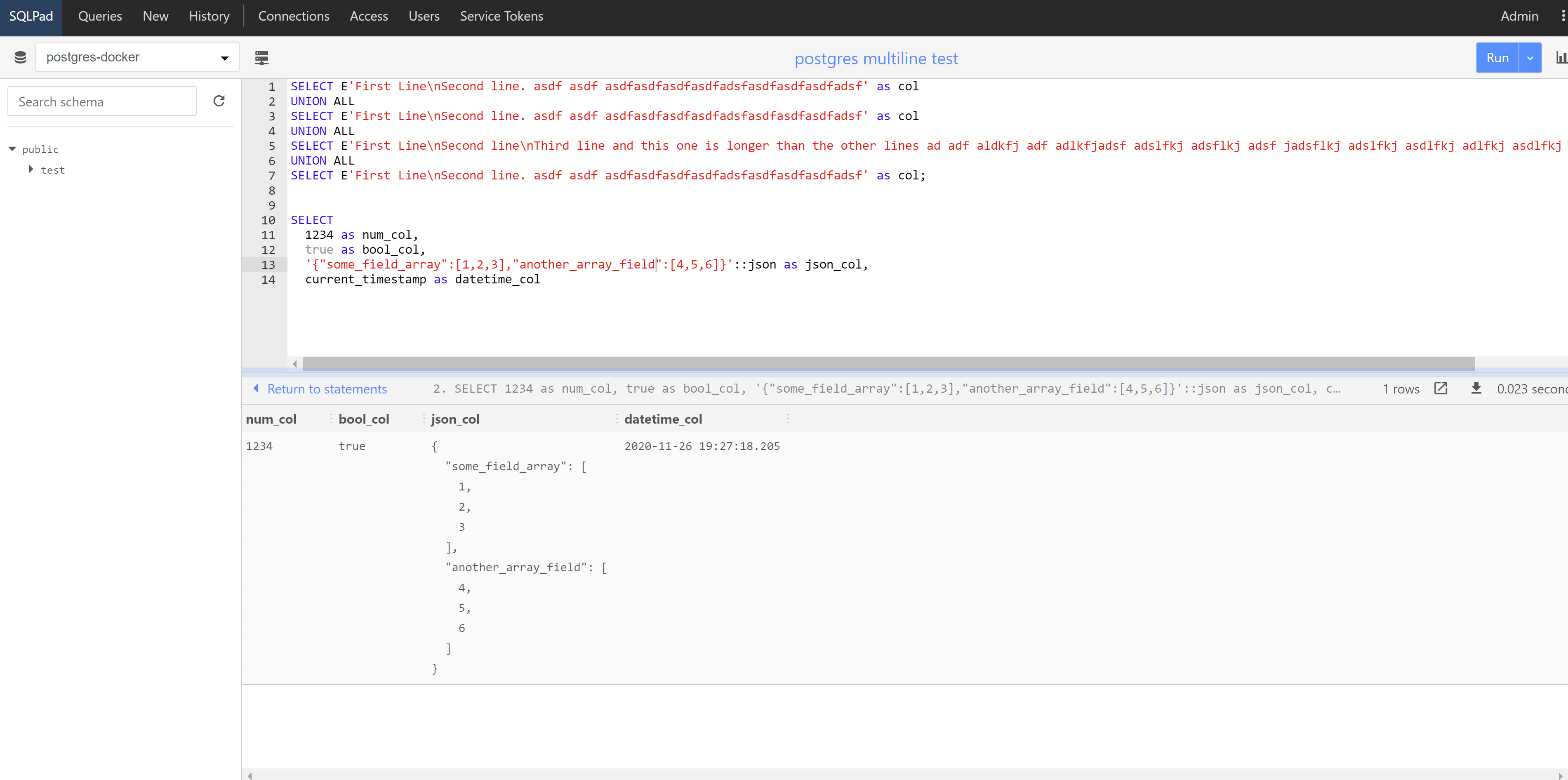 show many lines in result zone when query like `show create table xxxx` · Issue #902 · sqlpad ...