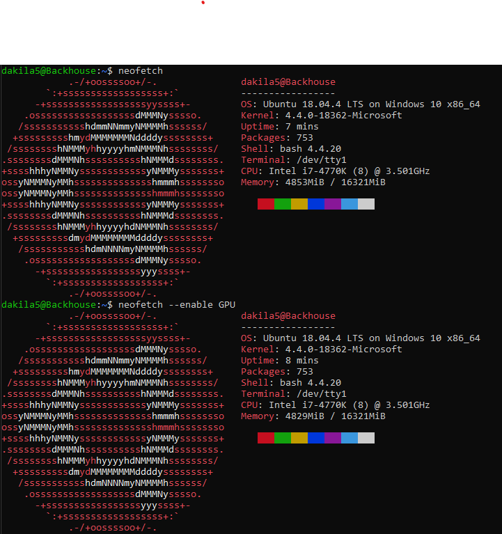 No Gpu Displayed For Ubuntu On Windows 10 Wsl · Issue 1434 · Dylanarapsneofetch · Github