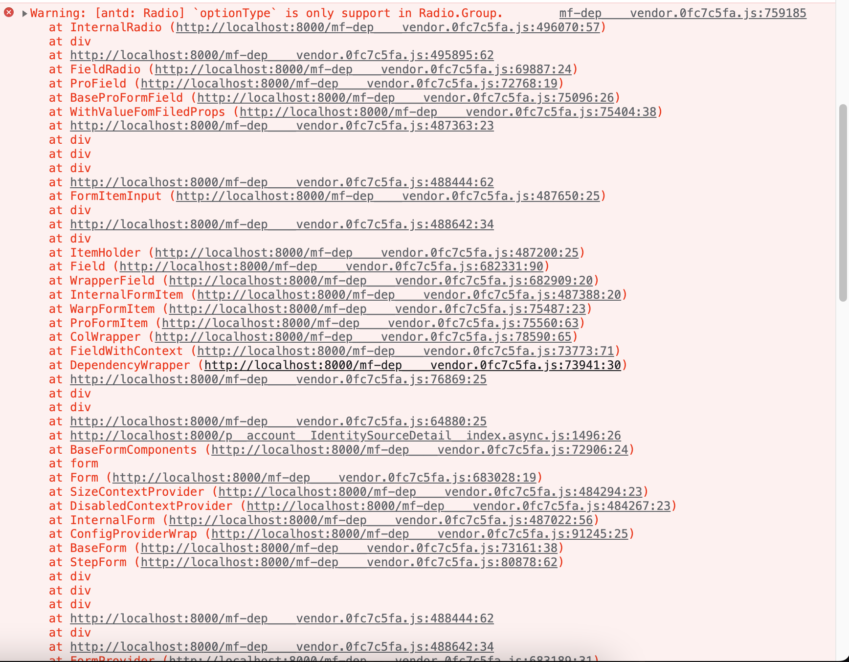 🐛[BUG] Warning: [antd: Radio] `optionType` is only support in Radio.Group. · Issue #5834 · ant ...