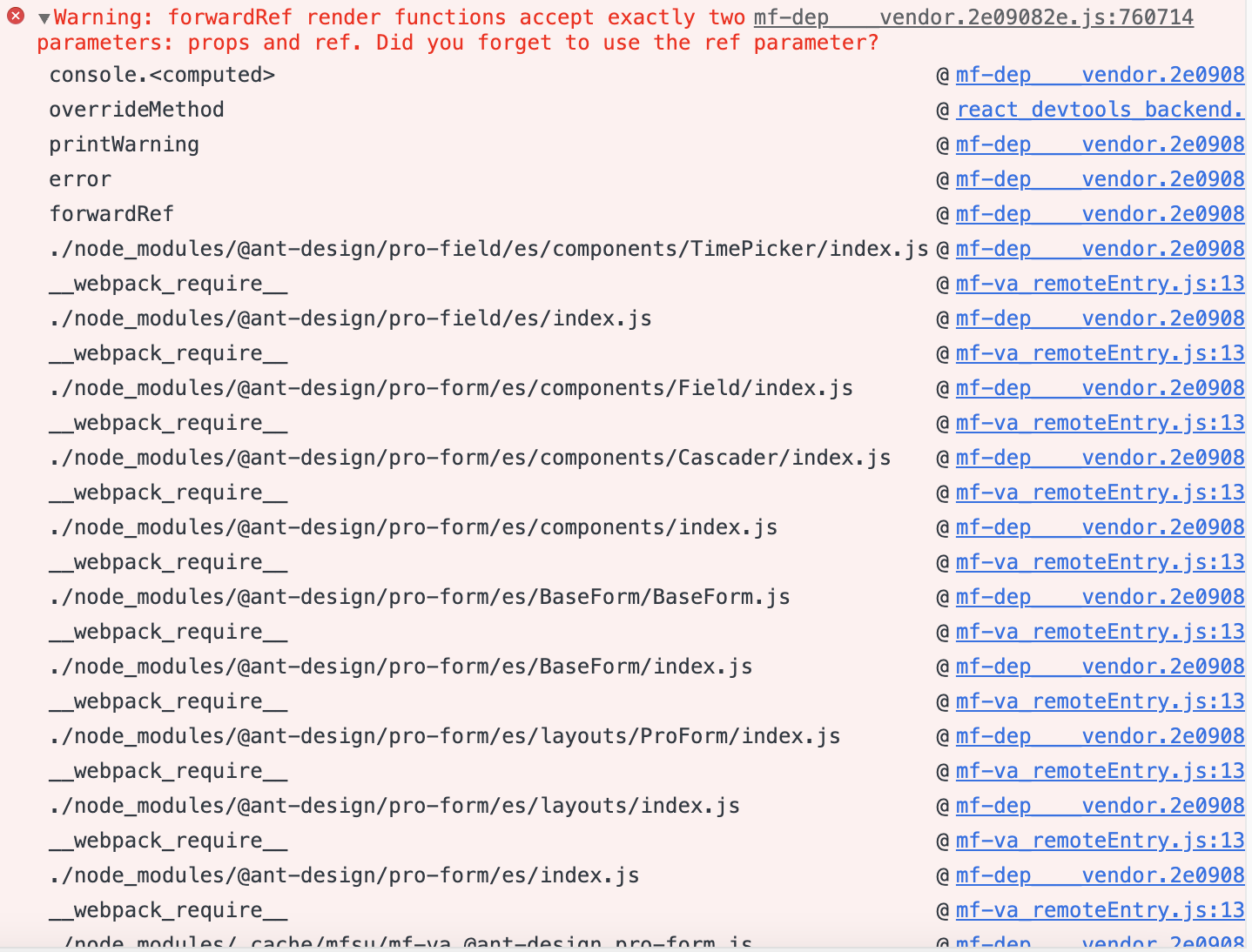 🐛 Bug Warning Forwardref Render Functions Accept Exactly Two 9467