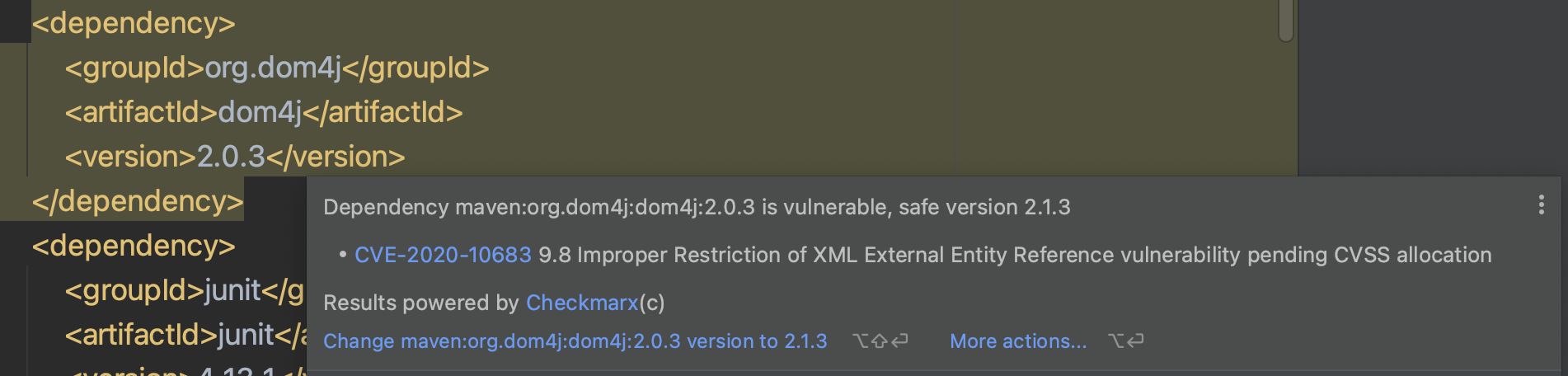 java sdk dom4j 存在安全漏洞 · Issue #68 · aliyun/tea-xml · GitHub