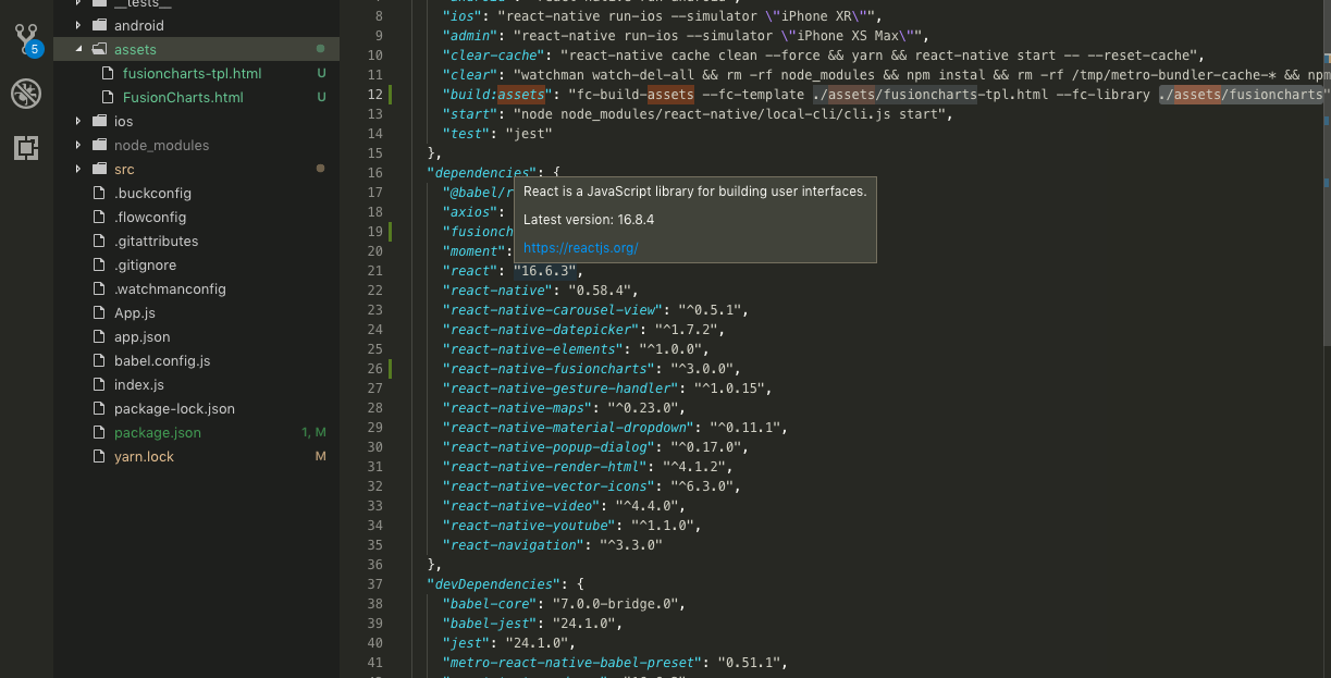 npm run build:assets Throws error in ios installation. · Issue #34 · fusioncharts/react-native ...