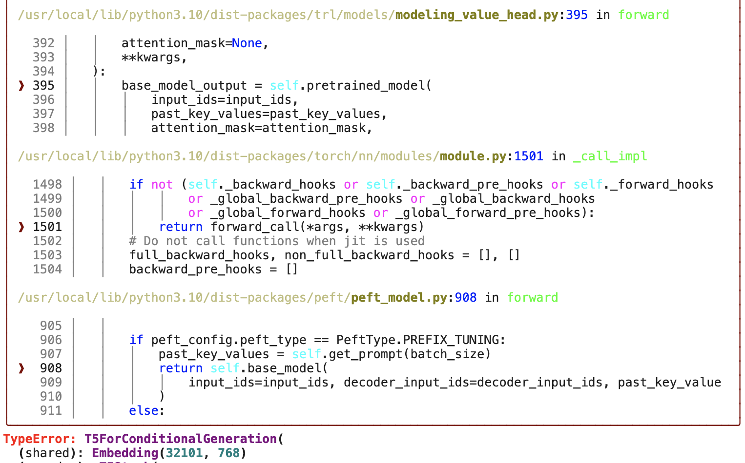 Got Multiple Values For Keyword Argument 'past_key_values' in .step() method · Issue #470 ...