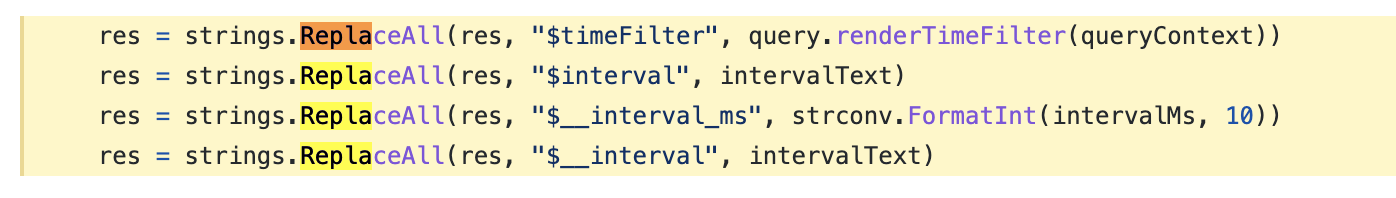 Variables: Functionality to unify/replace internal variable with different syntax on backend ...