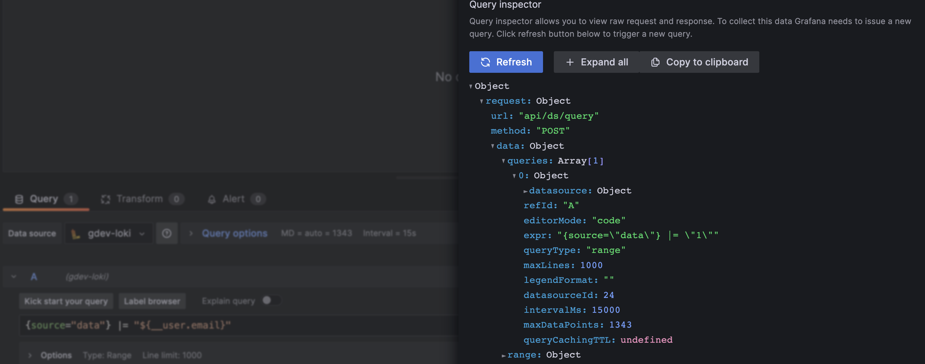 Explore: Support for built-in variables like $__user.email in Loki Query · Issue #64328 ...