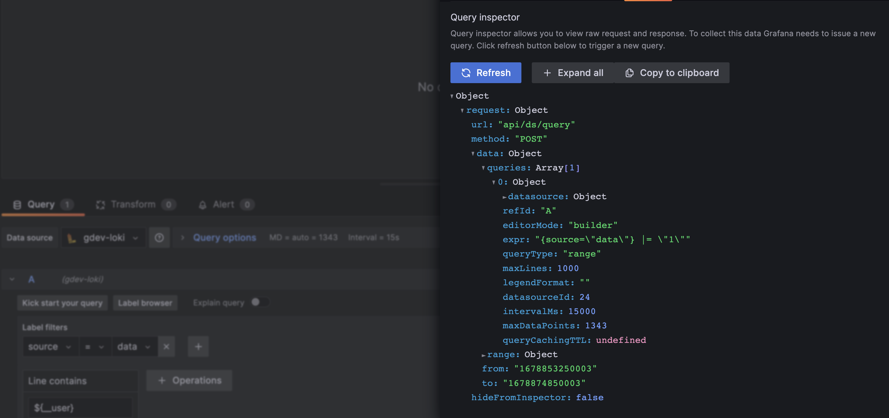 Explore: Support for built-in variables like $__user.email in Loki Query · Issue #64328 ...