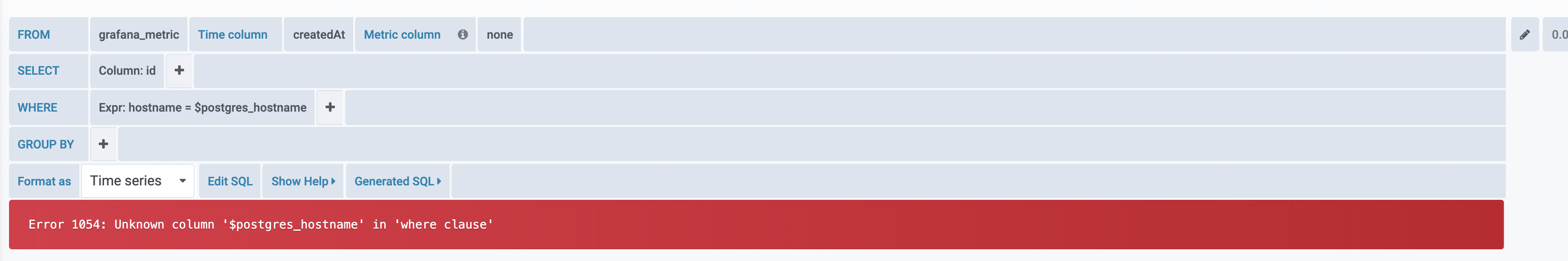 SQL datasources: Query builder is incorrectly displaying un-interpolated variables · Issue ...