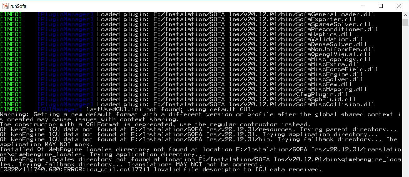 Error In First Launch Of Sofa After Installation · Issue 1943 · Sofa Framework Sofa · Github