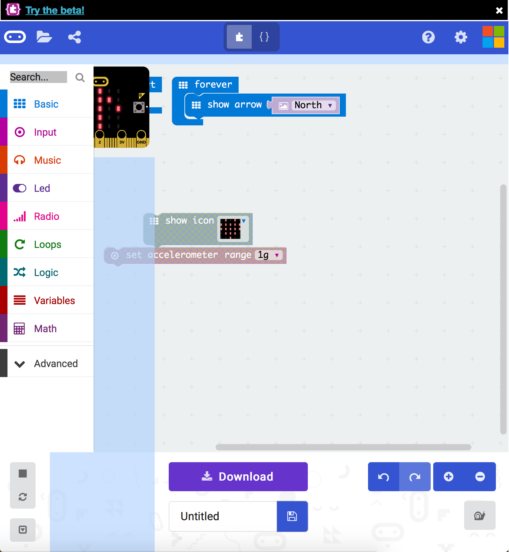'Try the beta' popup moves the simulator over content · Issue #1000 · microsoft/pxt-microbit ...