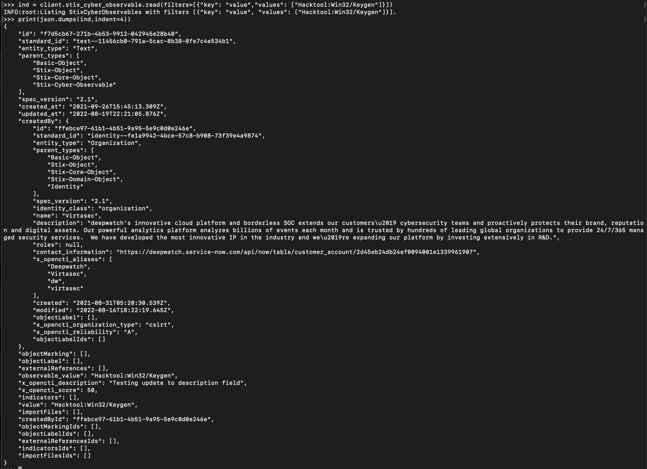 Stixcyberobservablesread Does Not Return All Fields Within The 4808