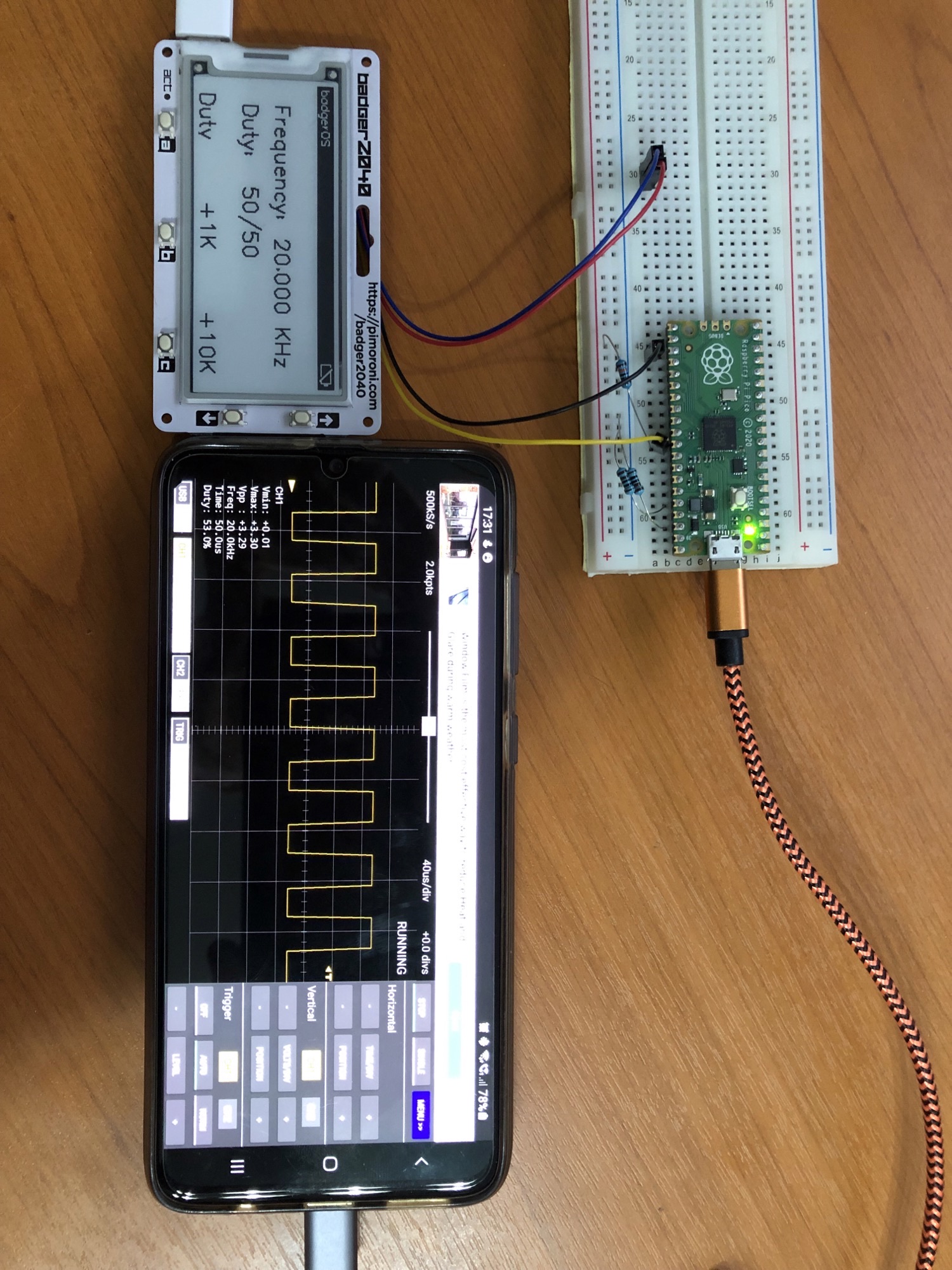 GitHub - TFillary/Badger2040-Wavewform-Gen: Using a Pimoroni Badger2040 as a cheap waveform ...