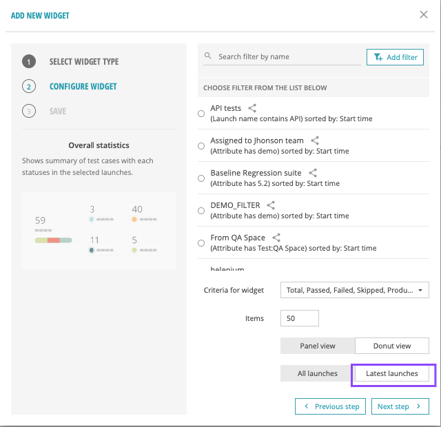 [feature request] Unable to create filer for last run · Issue #1593 · reportportal/reportportal ...
