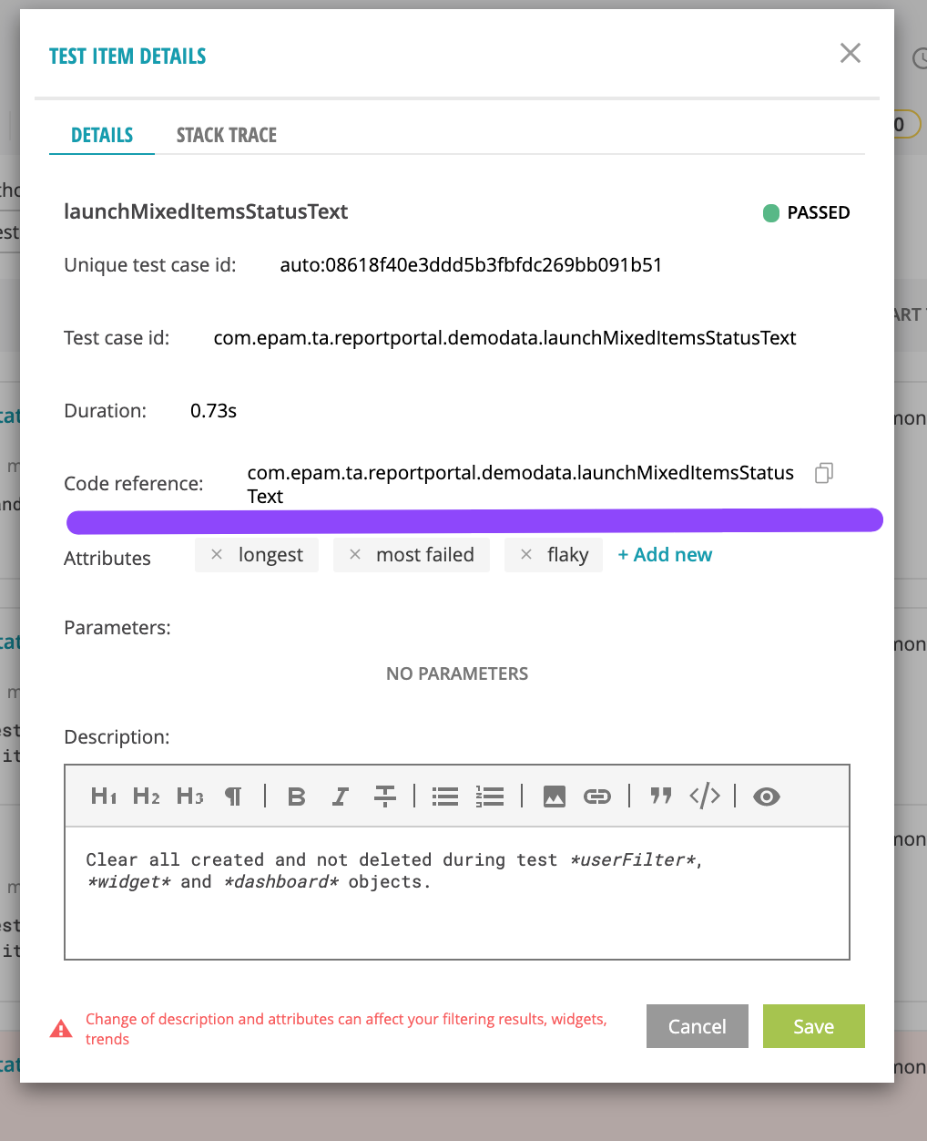 `Copy to clipboard` feature for test names in list view and log view ...