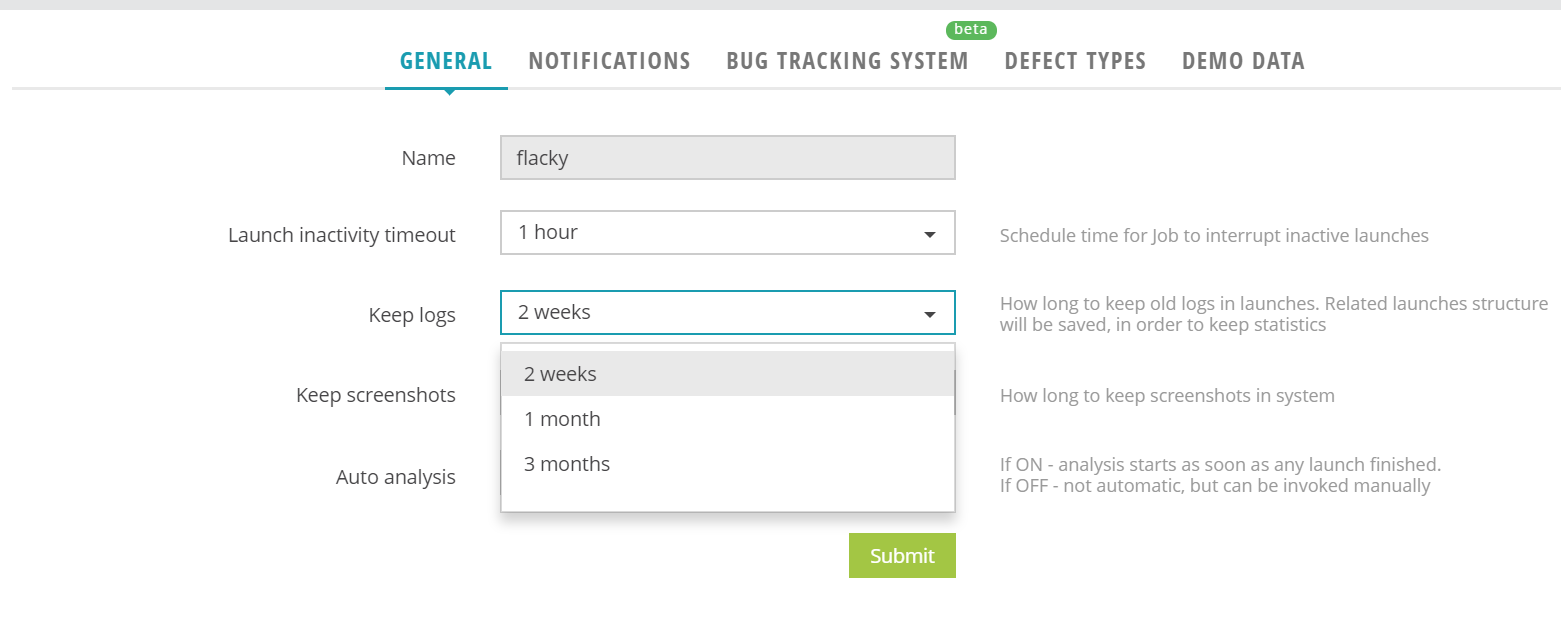 Keep logs for a long period of time · Issue #276 · reportportal ...