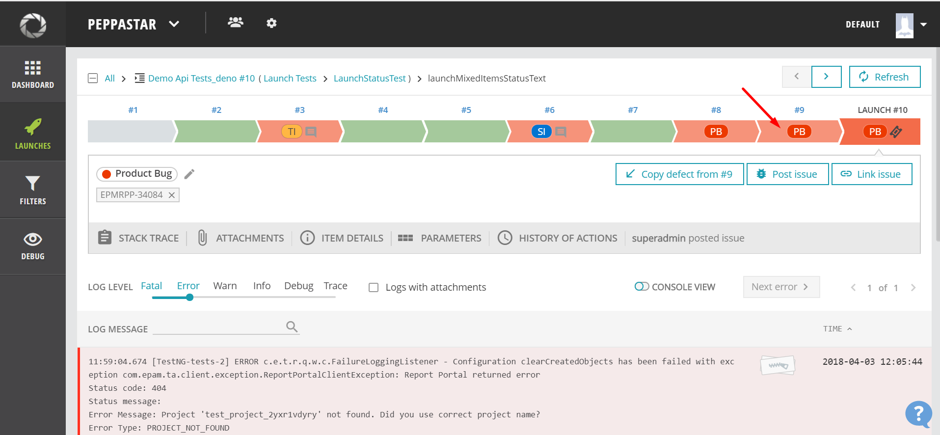 Make a launch number clickable · Issue #326 · reportportal/reportportal · GitHub