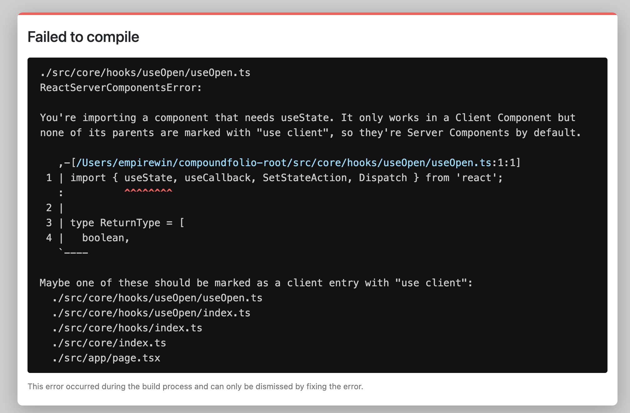 Why Next 13 4 Wants Me To Add Use Client To A Custom Hook · Vercel