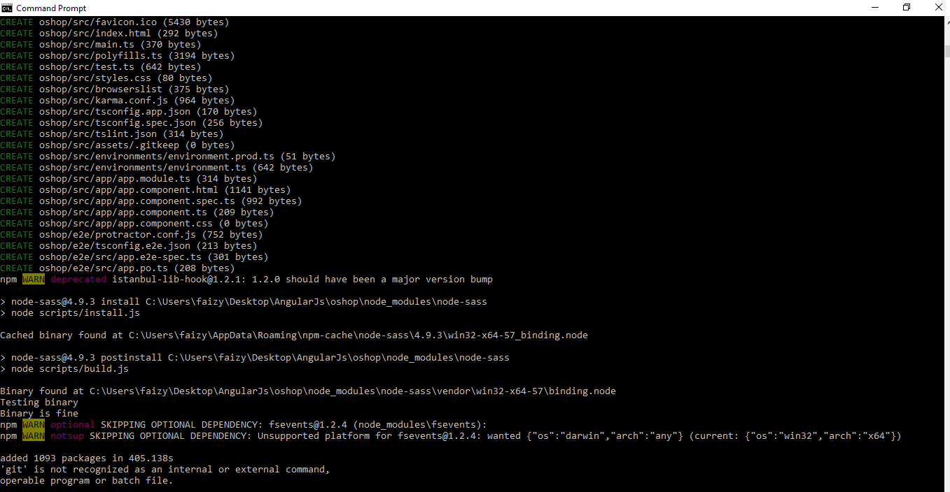 Angularjs 6 Git Is Not Recognized As An Internal Or External
