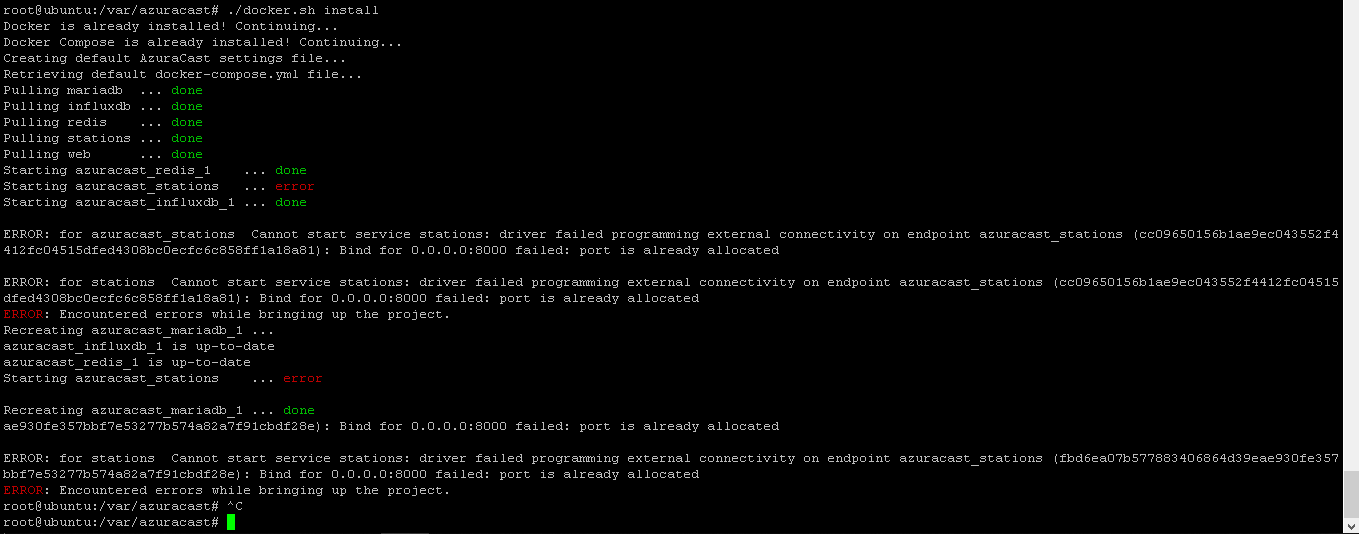 Can't change the defualt port · Issue #1826 · AzuraCast/AzuraCast · GitHub
