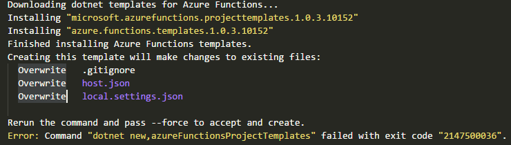 Create new Project (C# version ~1) fails on existing project · Issue #184 · microsoft/vscode ...