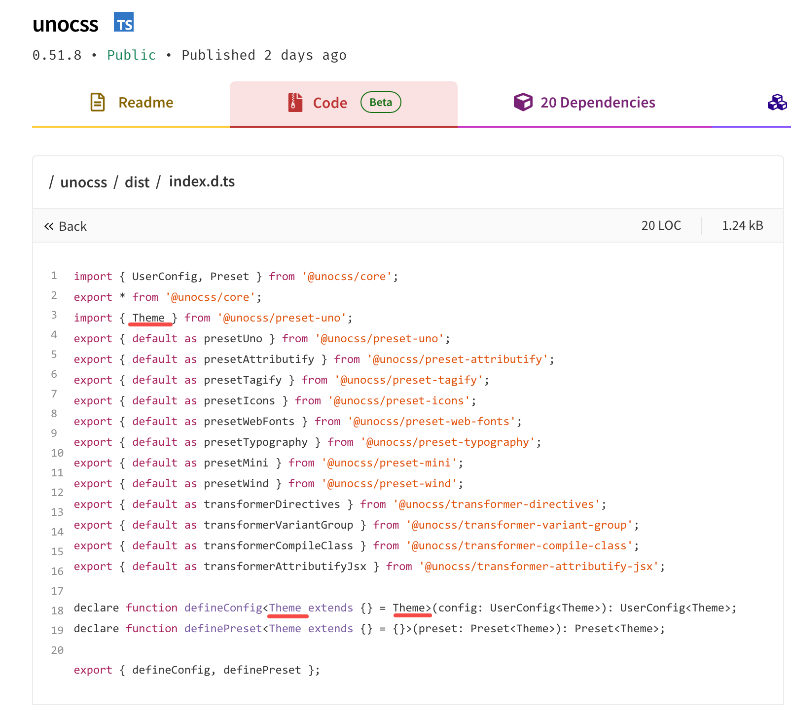 can not get type of Theme · Issue #2542 · unocss/unocss · GitHub