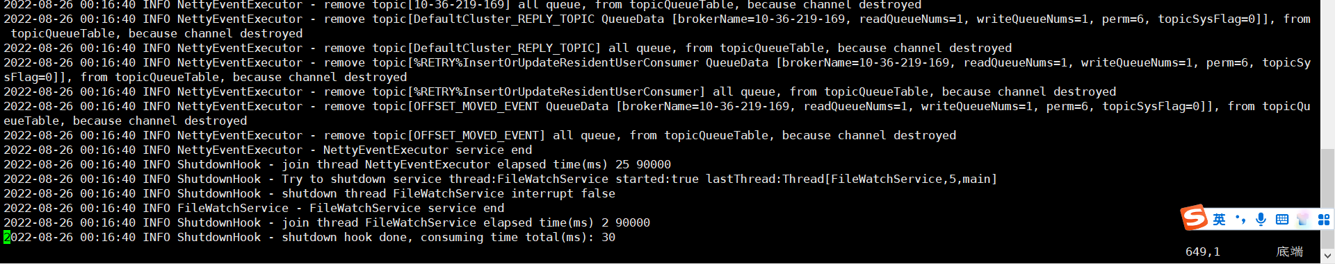 The nameserver process failed after start · Issue #4893 · apache/rocketmq · GitHub