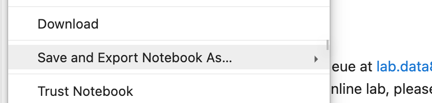 Save and export notebook as menu item not expanding · Issue #331 · jupyterlab/retrolab · GitHub