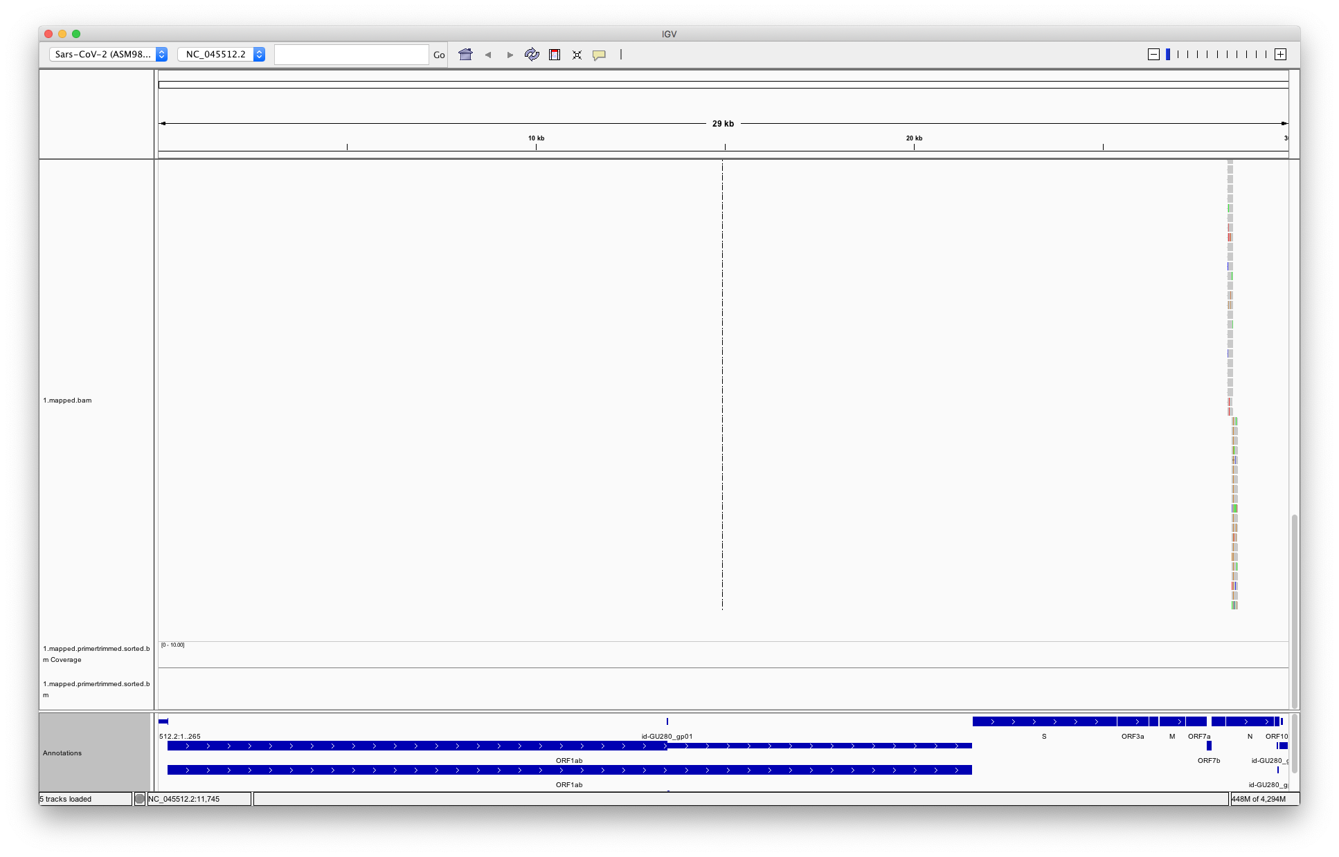 IGV on OS X can only load one BAM file, all subsequent bam load actions ...