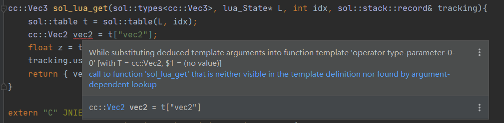 A compilation error using the clang compiler on Android. · Issue #1228 · ThePhD/sol2 · GitHub