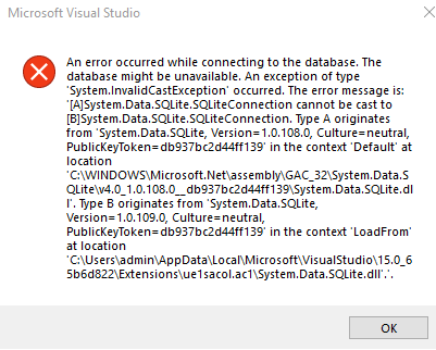 Update SQLite bits to .109 · Issue #766 · ErikEJ/SqlCeToolbox · GitHub