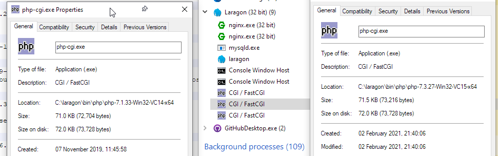 PHP CGI not exiting when changing PHP versions · Issue #247 · leokhoa/laragon · GitHub