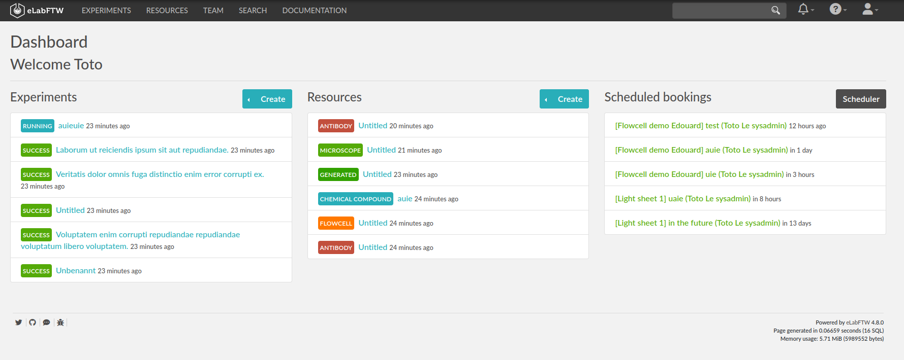 Dashboard · elabftw elabftw · Discussion #4406 · GitHub