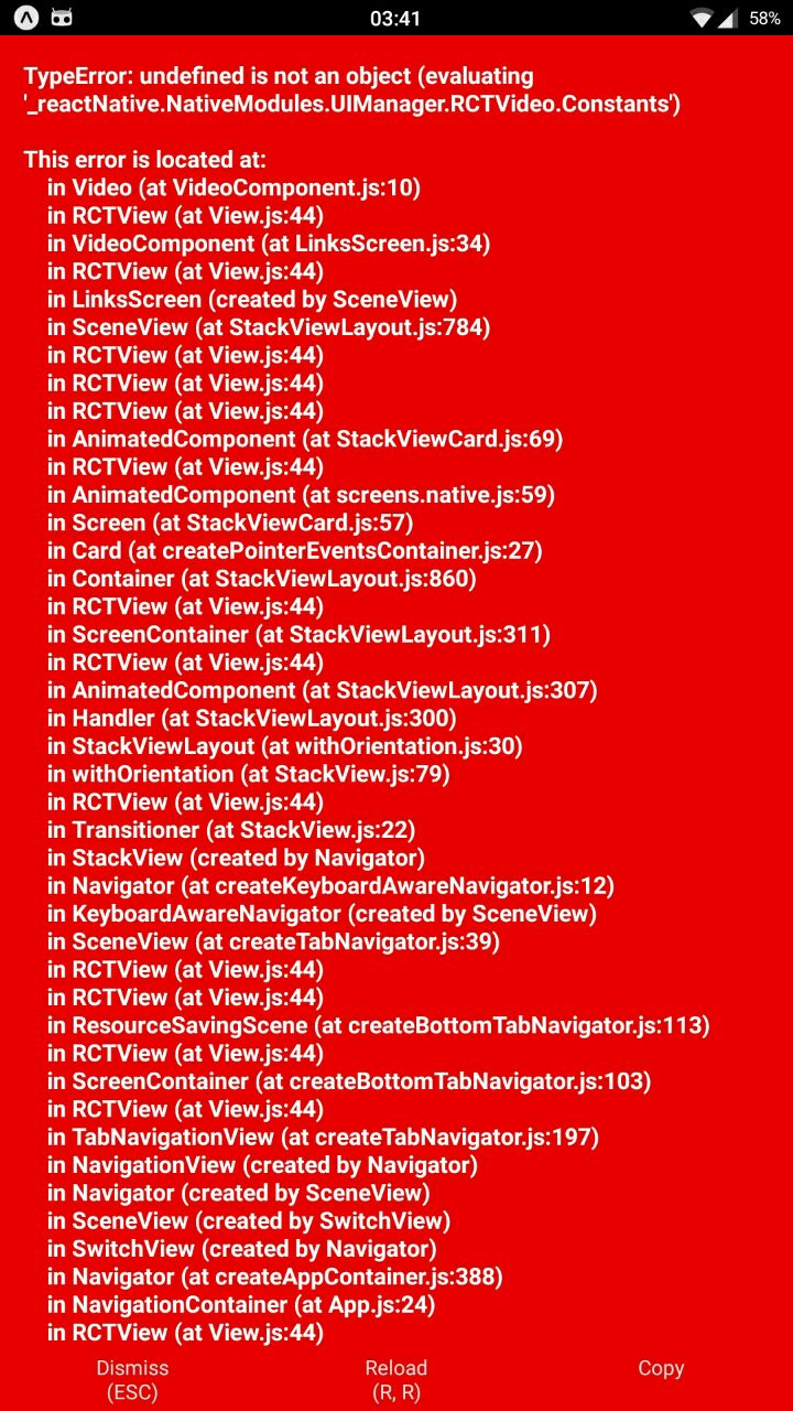 Undefined is not an object · Issue #1479 · TheWidlarzGroup/react-native-video · GitHub