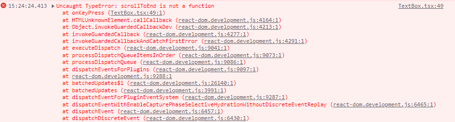 Scrolltoend Is Not A Function Typeerror When Using Connectsendtextbox · Issue 4868
