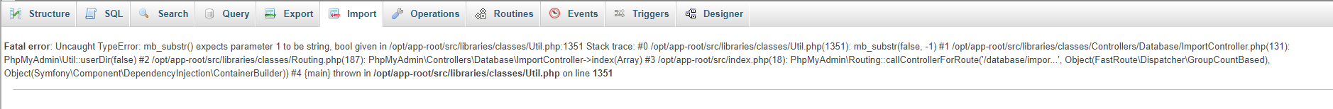 PhpMyAdmin 5.1.1 with PHP 7.4.6 : Fatal error: Uncaught TypeError: mb_substr() expects parameter ...